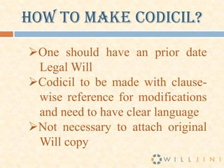 Codicil | PPT