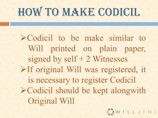Codicil | PPT