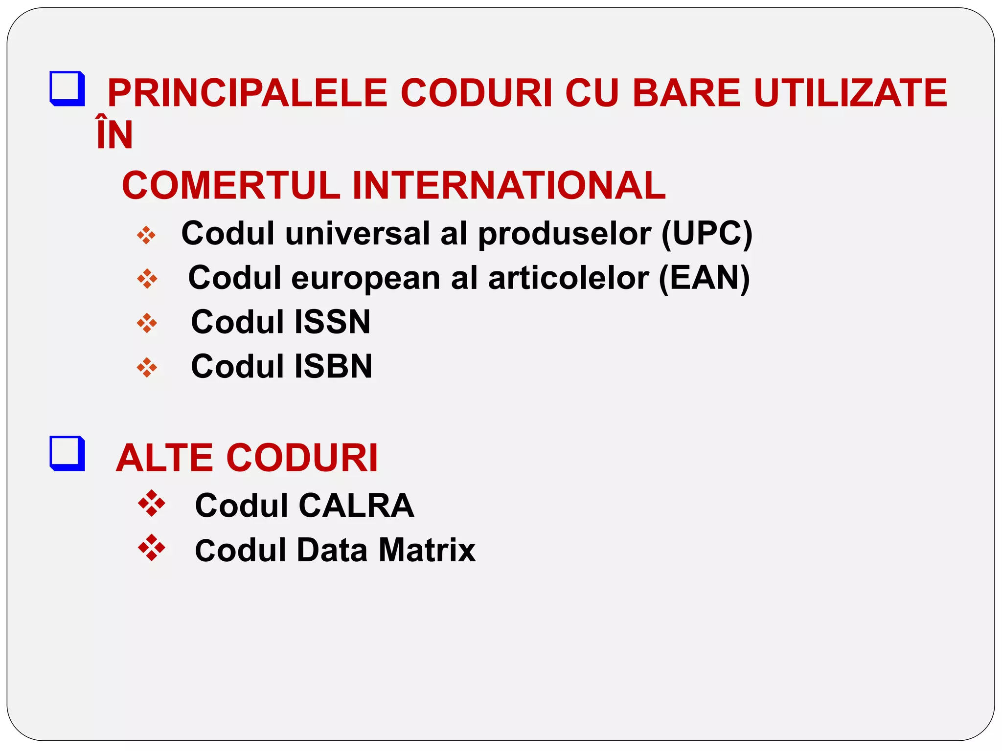 Codificarea marfurilor | PPT