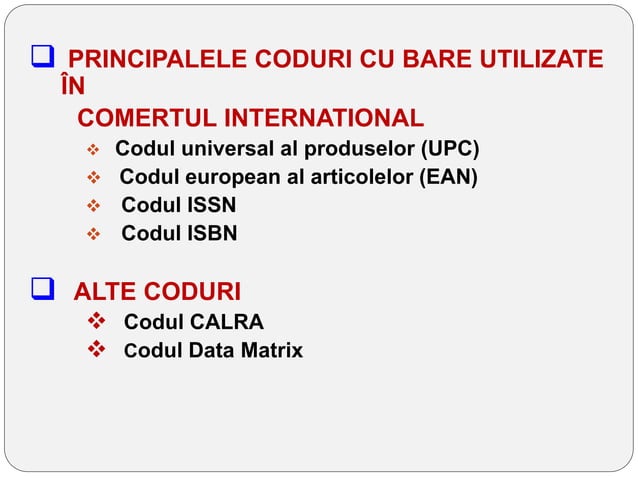 Codificarea marfurilor | PPT