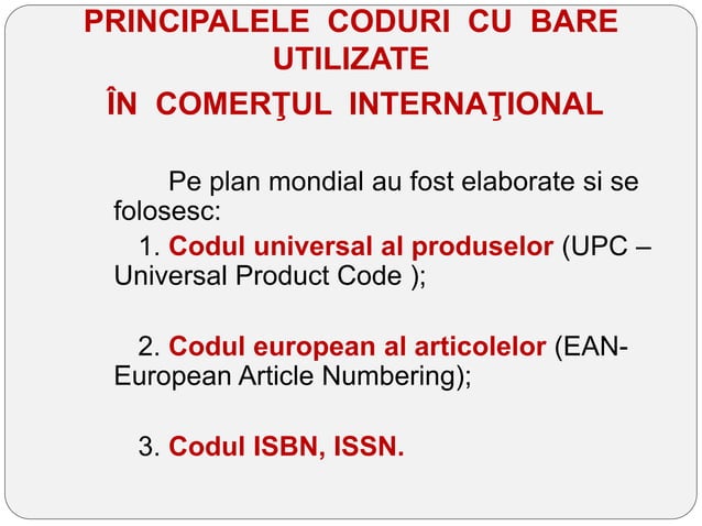 Codificarea marfurilor | PPT
