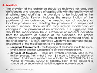Codification of ORDINANCES | PPTX