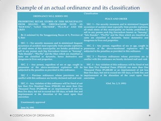 Codification of ORDINANCES | PPTX