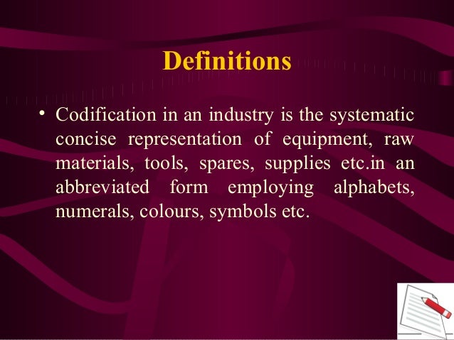 Codification