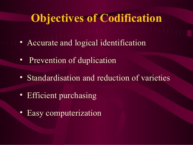 Codification