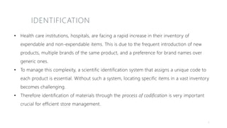 Codification and standardization of items | PPTX