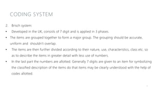 Codification and standardization of items | PPTX
