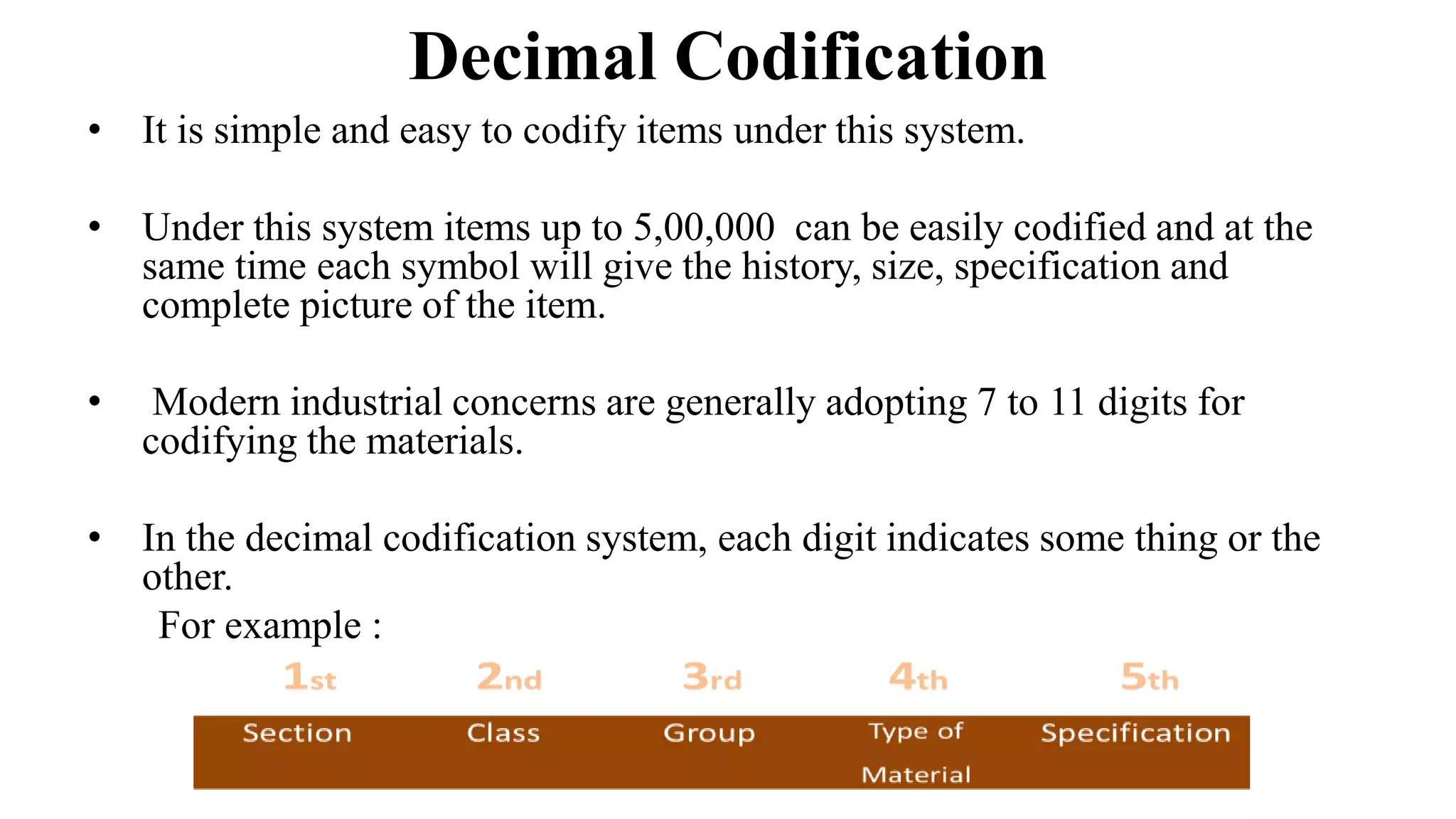 Codification in Materials Management | PPTX