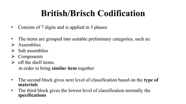 Codification in Materials Management | PPTX