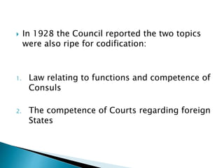 Codification of International Law | PPTX