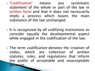 Codification of International Law | PPTX