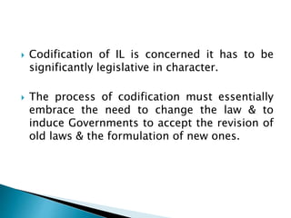 Codification of International Law | PPT