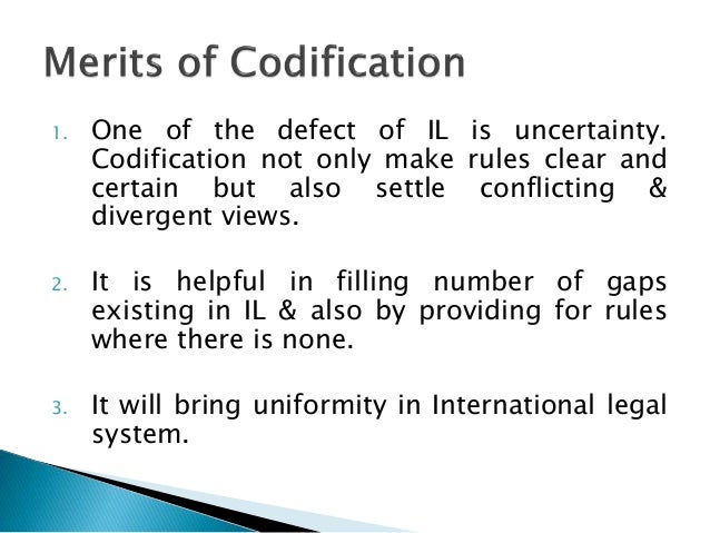 Codification of International Law