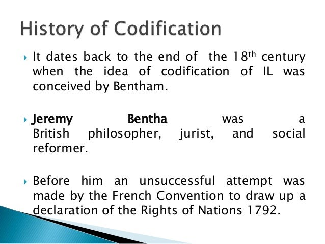 Codification of International Law