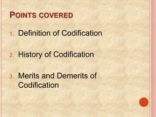 Codification of international law | PPTX