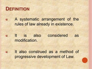 Codification of international law | PPTX