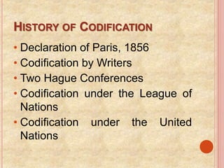 Codification of international law | PPTX