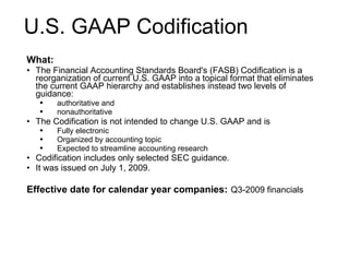 U.S. GAAP Codification demystified | PPT