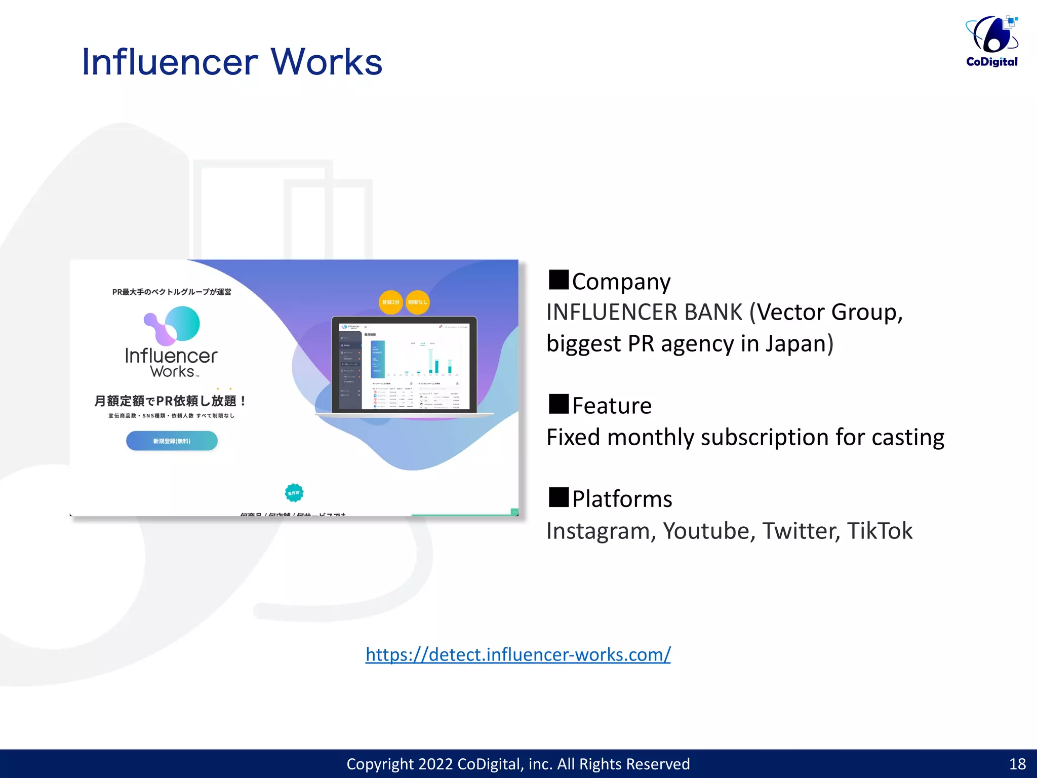 Influencer(KOL) Search Tool in Japan by CoDigital | PDF