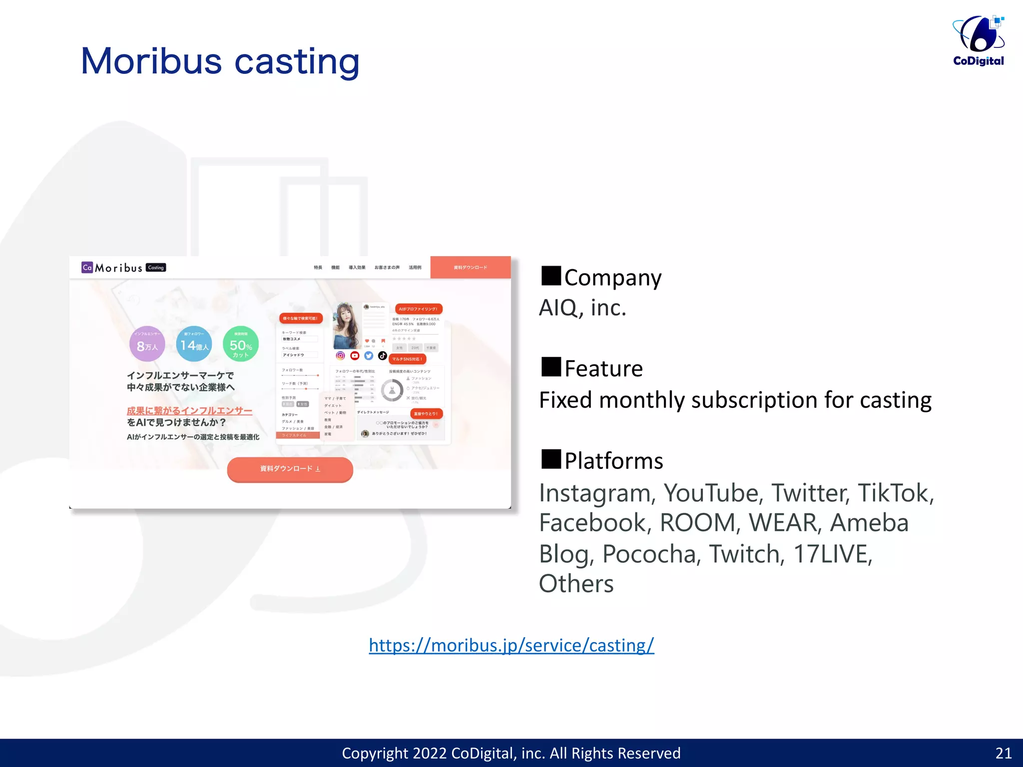 Influencer(KOL) Search Tool in Japan by CoDigital | PDF