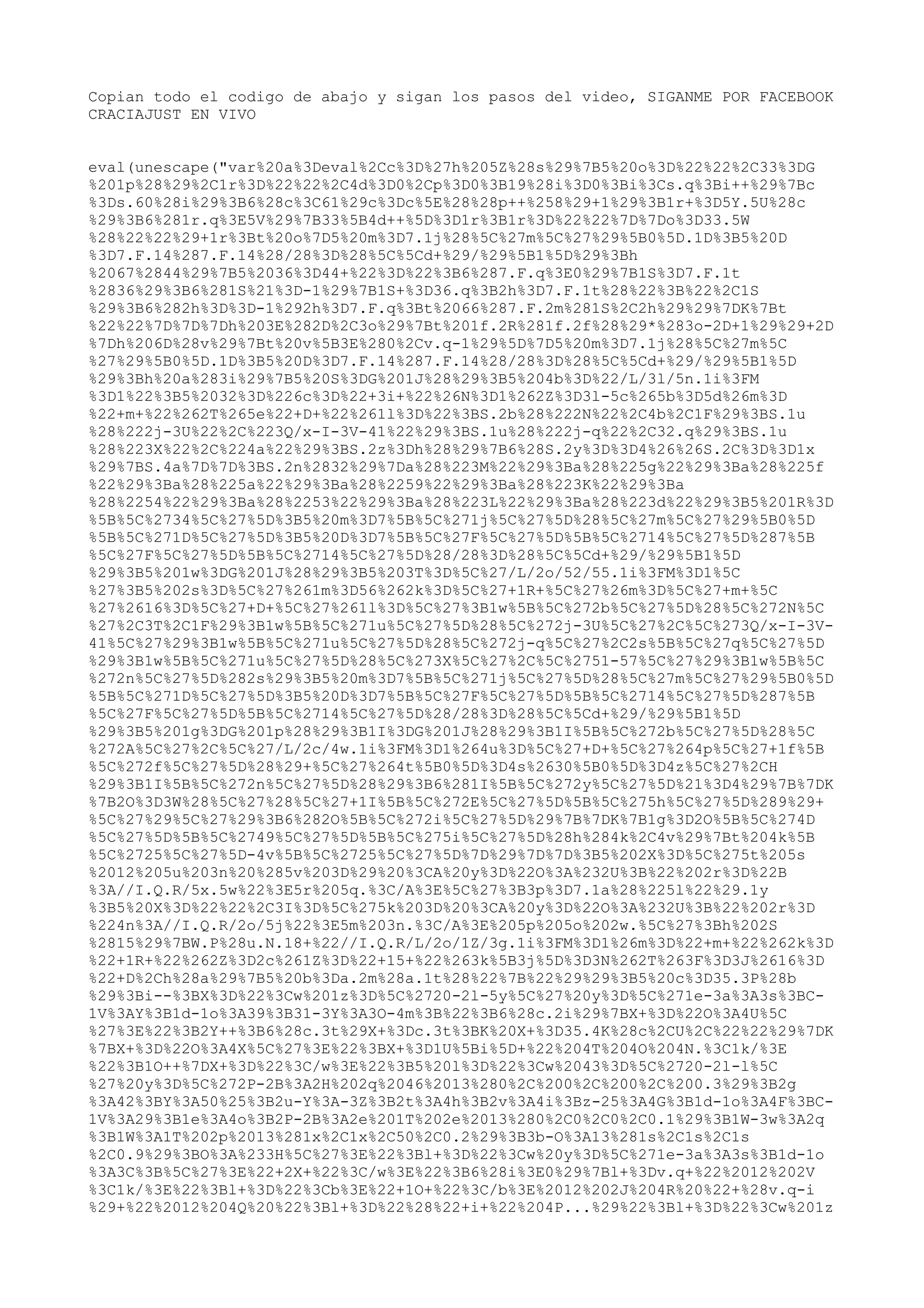 Codigo facebook grupos | TXT