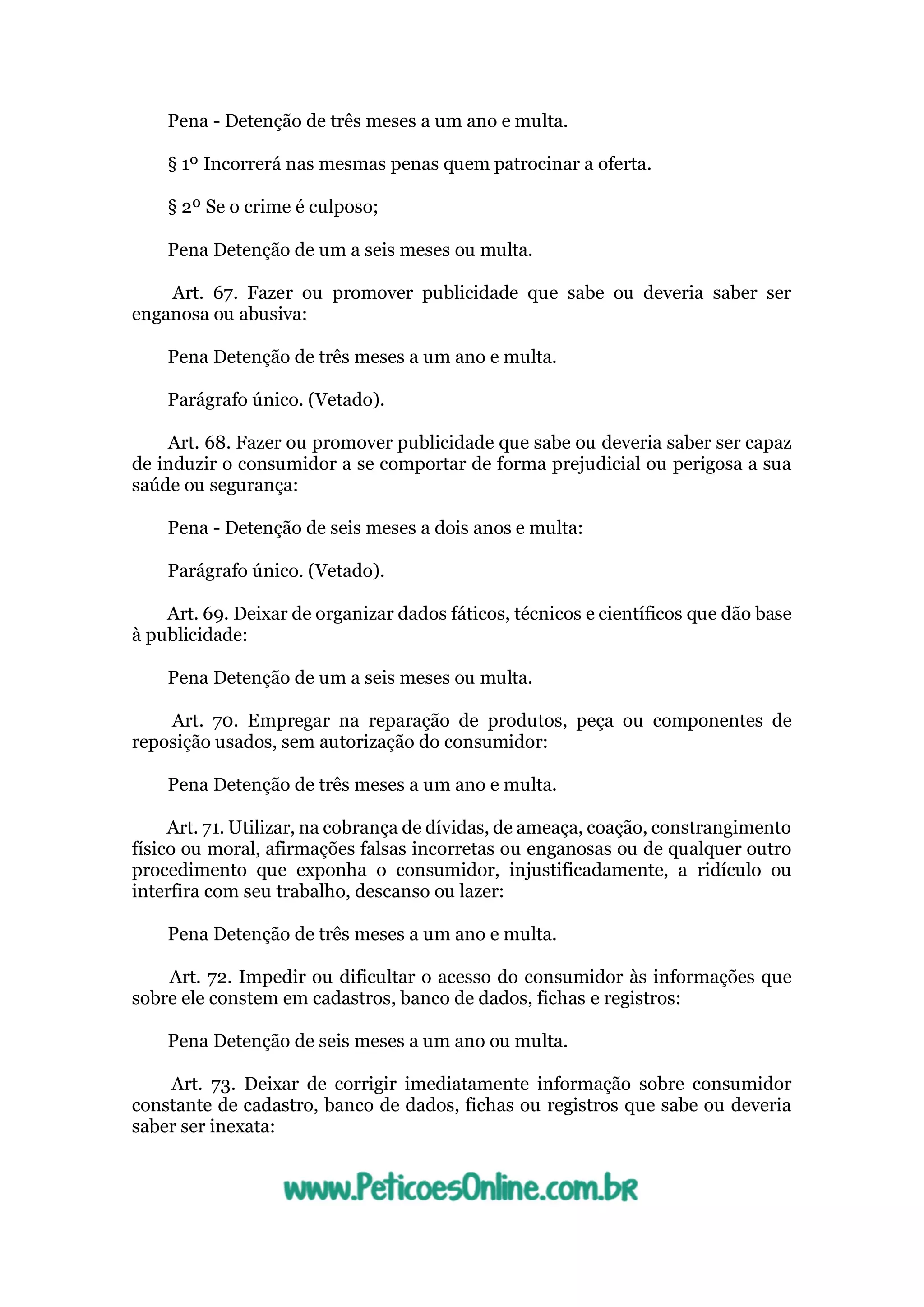 Codigo de-defesa-do-consumidor-atualizado-em-pdf-lei-8078-90 | PDF