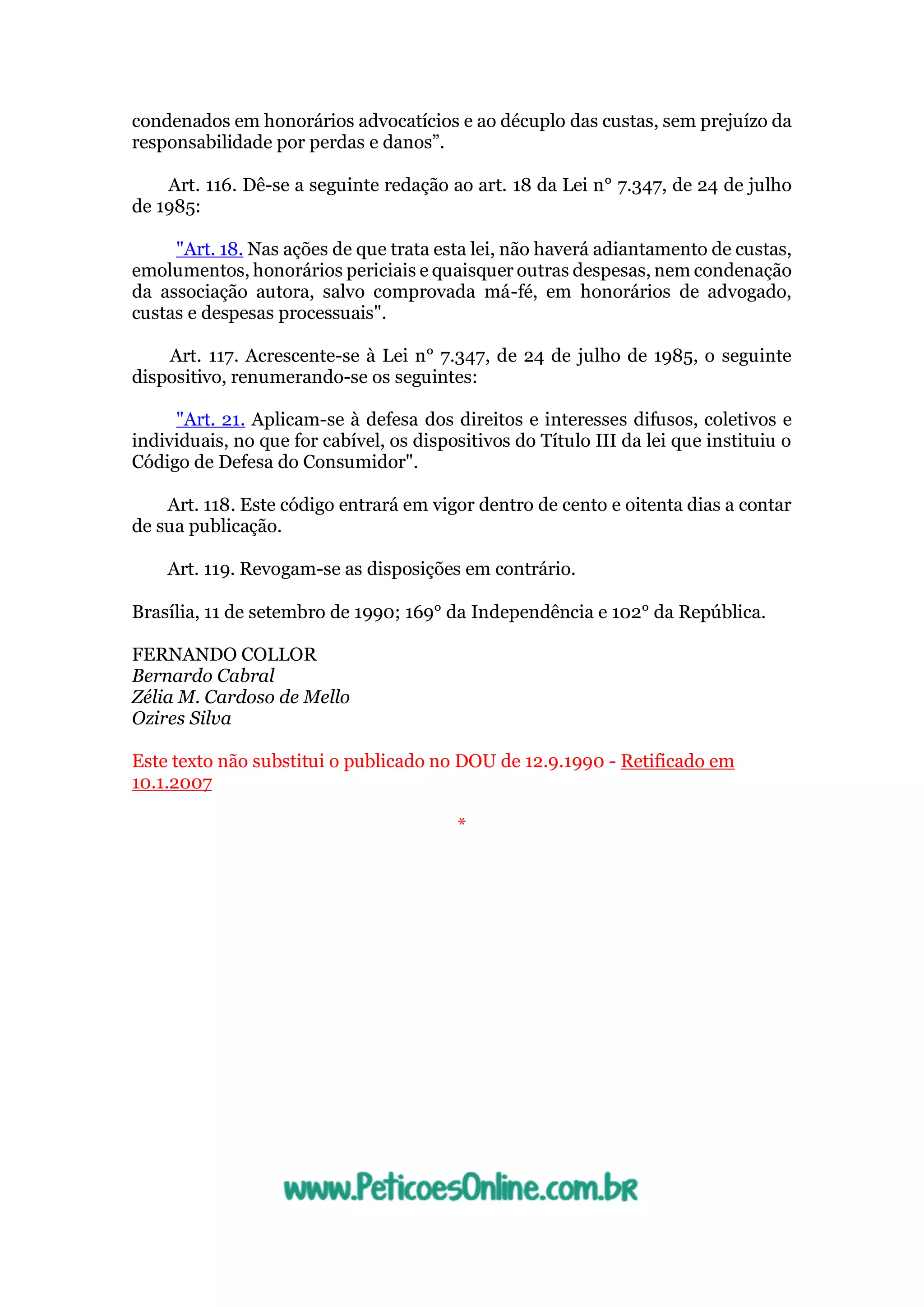 Codigo de-defesa-do-consumidor-atualizado-em-pdf-lei-8078-90 | PDF