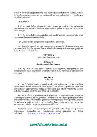 Codigo de-defesa-do-consumidor-atualizado-em-pdf-lei-8078-90 | PDF