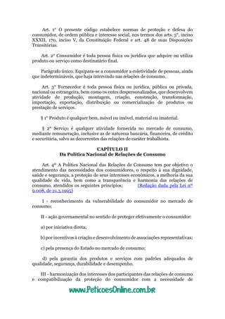 Codigo de-defesa-do-consumidor-atualizado-em-pdf-lei-8078-90 | PDF