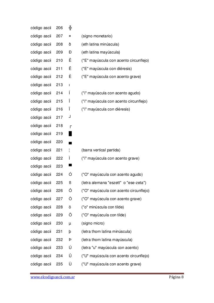Codigo ascii