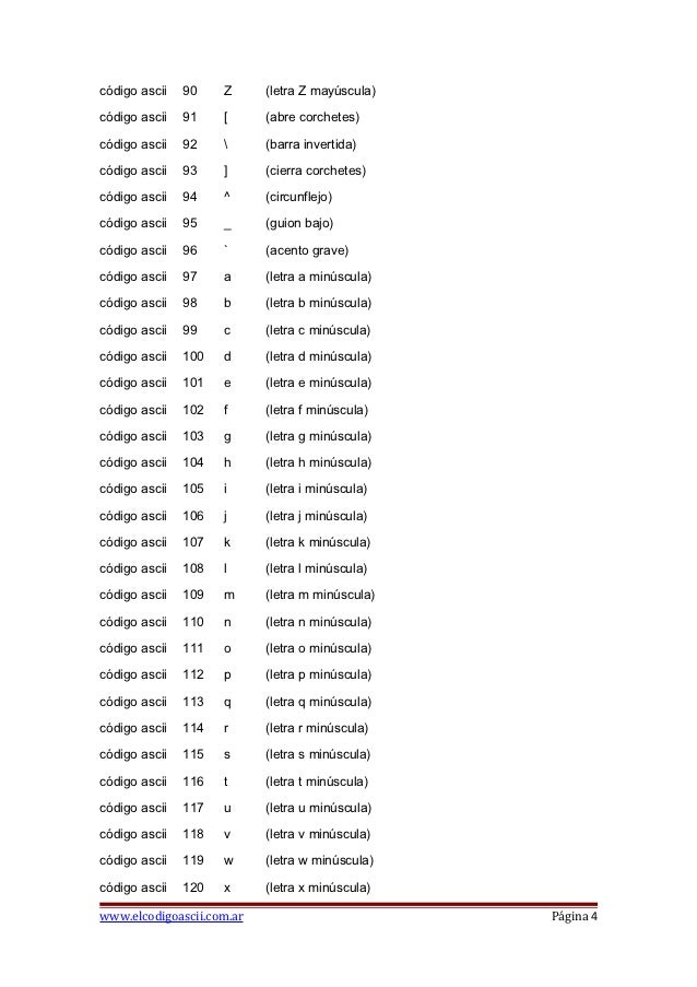 Codigo ascii
