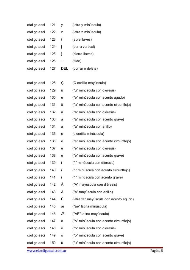 Codigo ascii