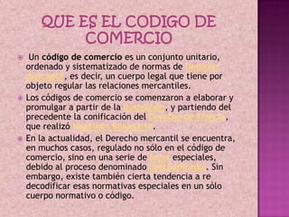 Codigo de comercio | PPTX