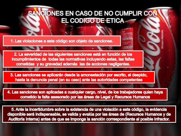 Codigo de etica para la empresa Coca-Cola FEMSA