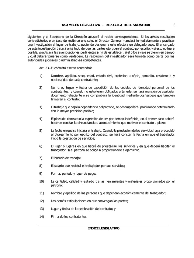 Reglamento Del Codigo De Trabajo El Salvador - Image to u Reglamento Del Codigo De Trabajo El Salvador - Image to u