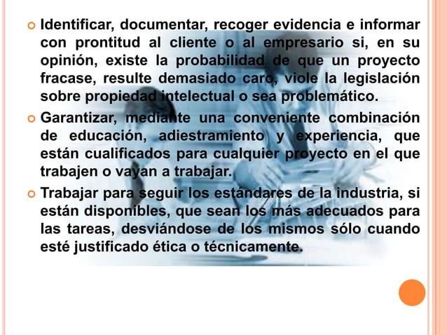 Codigo etico de un ingeniero en sistemas computacionales | PPT