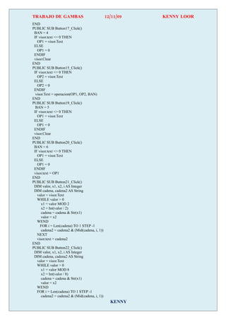 Codigo Fuente De Ejercicios De Gambas | DOC | Programming Languages | Computing