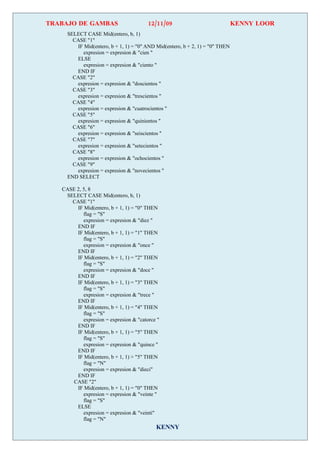 Codigo Fuente De Ejercicios De Gambas | DOC | Programming Languages | Computing