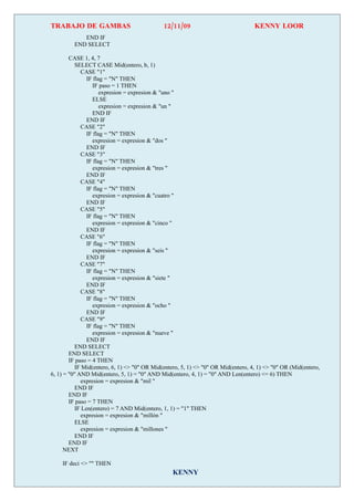 Codigo Fuente De Ejercicios De Gambas | DOC | Programming Languages | Computing