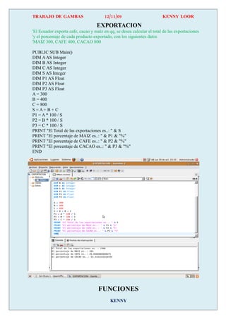 Codigo Fuente De Ejercicios De Gambas | DOC | Programming Languages | Computing