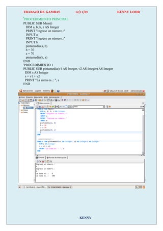 Codigo Fuente De Ejercicios De Gambas | DOC | Programming Languages | Computing