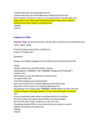 Codigo html | DOCX