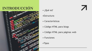 CODIGO HTML.pdf Daniela Ruiz, que es, características, etc. | PDF