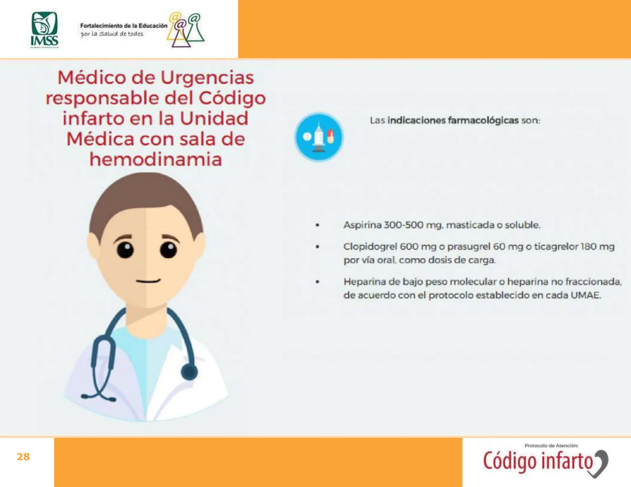 CODIGO INFARTO IMSS,MEDIDAS MULTIDICIPLINARIAS | PPTX