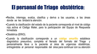 TRIAGE OBSTETRÍCO Y CODIGO MATER ENFERMERÍA | PDF