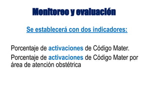 TRIAGE OBSTETRÍCO Y CODIGO MATER ENFERMERÍA | PDF