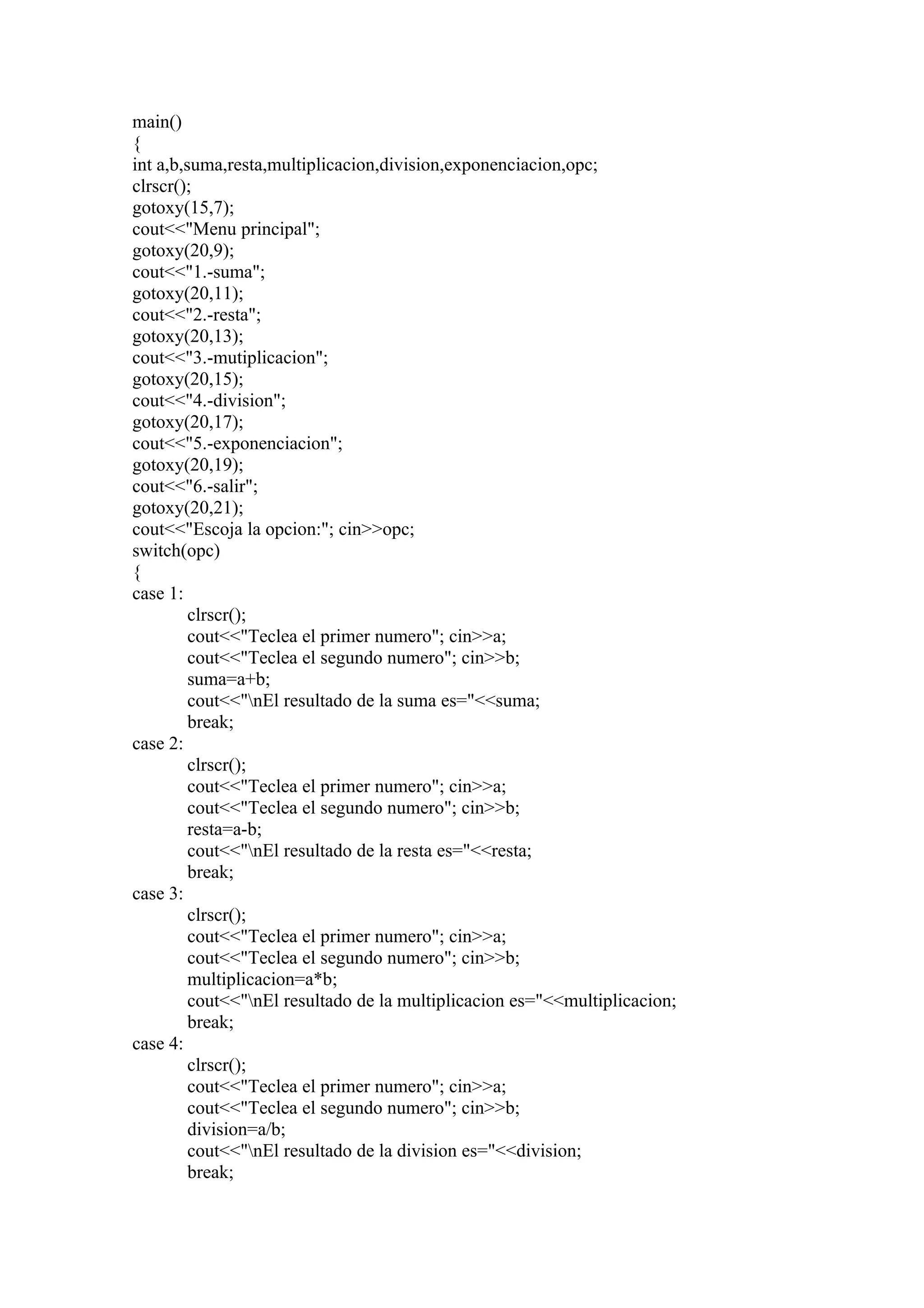 Codigos base ejemplos | DOC