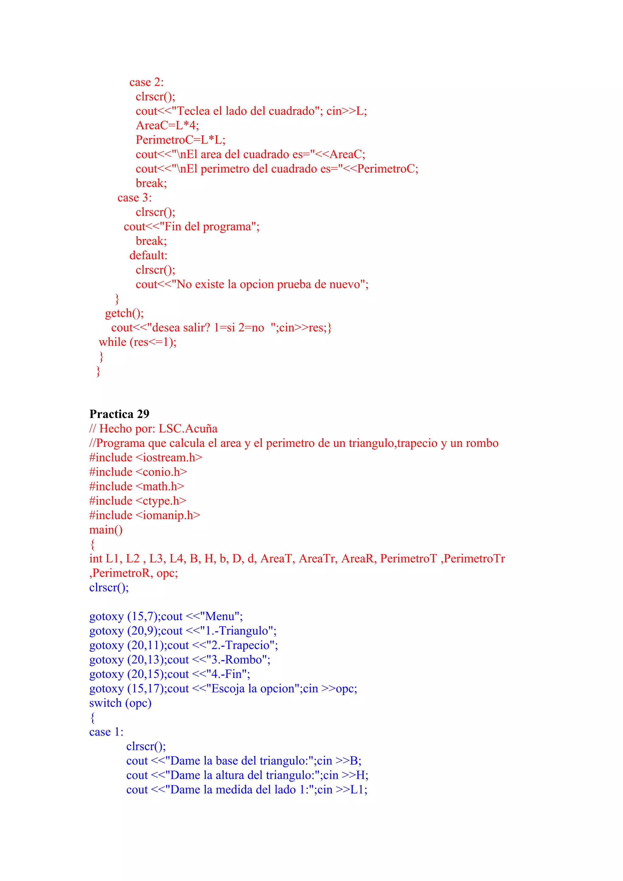 Codigos base ejemplos | DOC