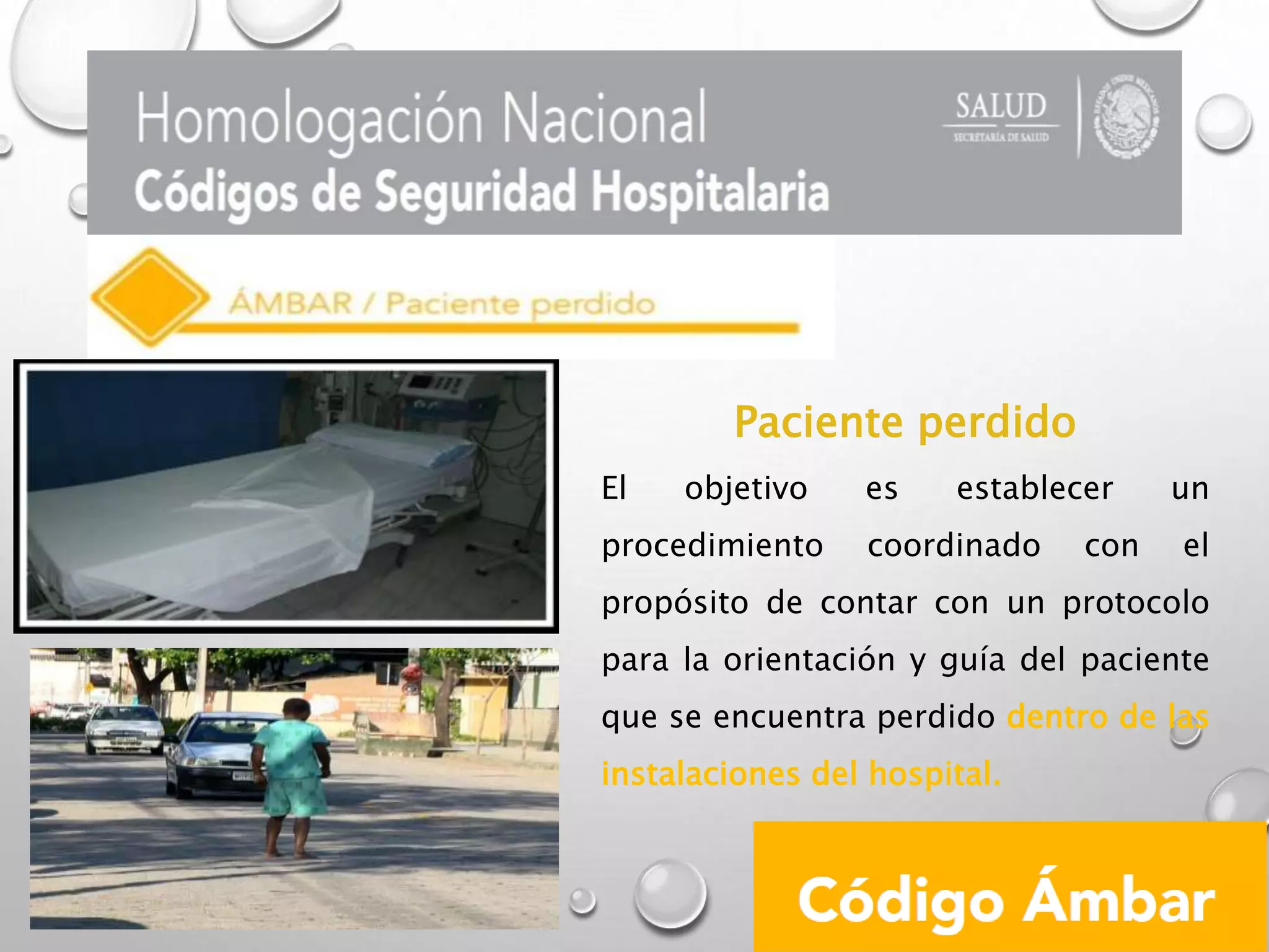 Códigos de seguridad hospitalaria nacional homologados México | PPTX