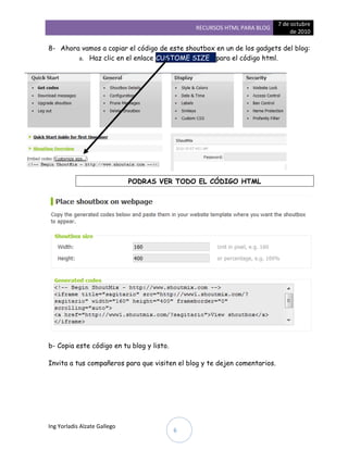 Codigos html para blog | PDF